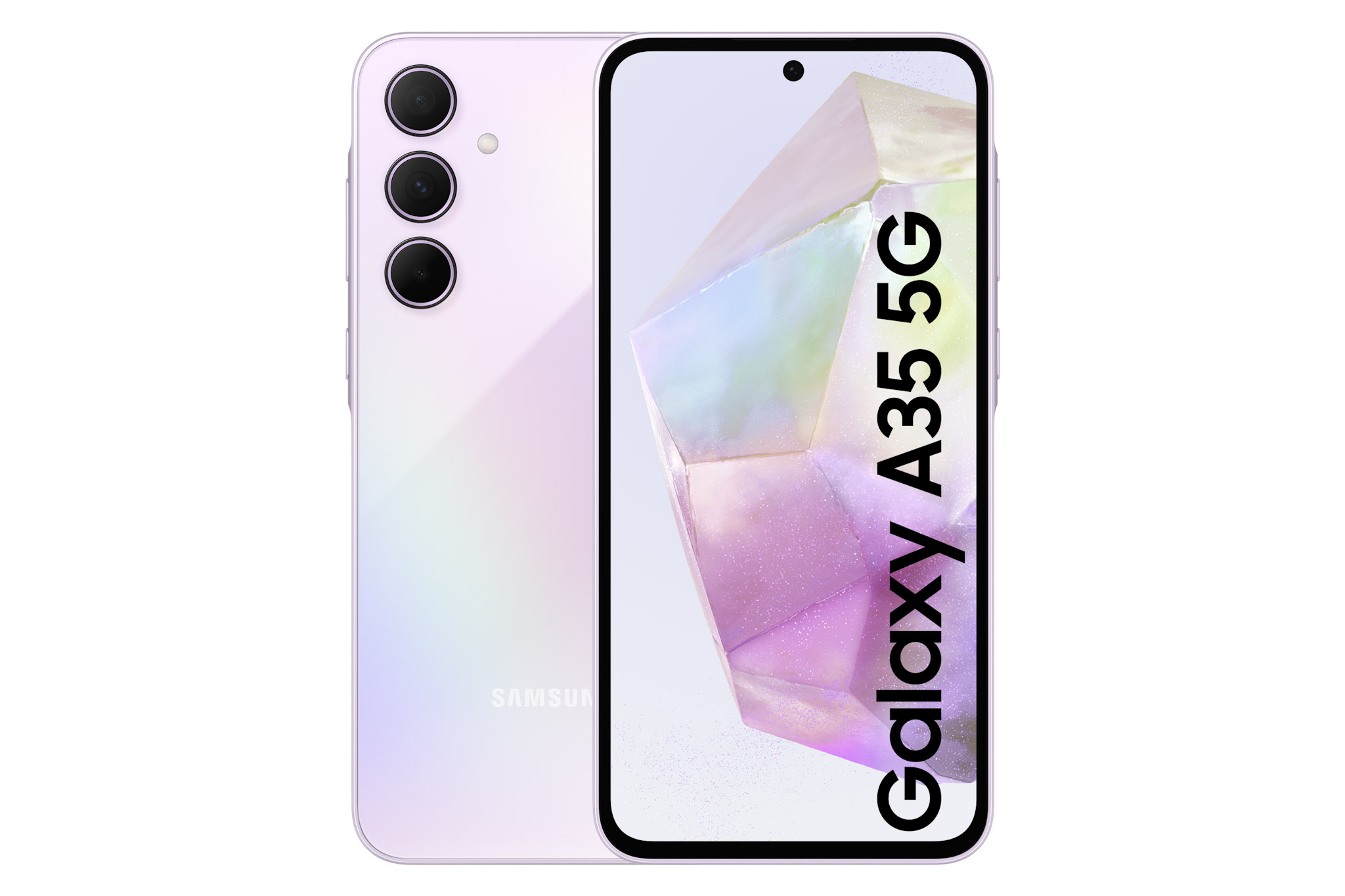 SamsungGalaxy_A35 5G_Front and Back With LOGO_Awesome Lilac - Vodafone ...